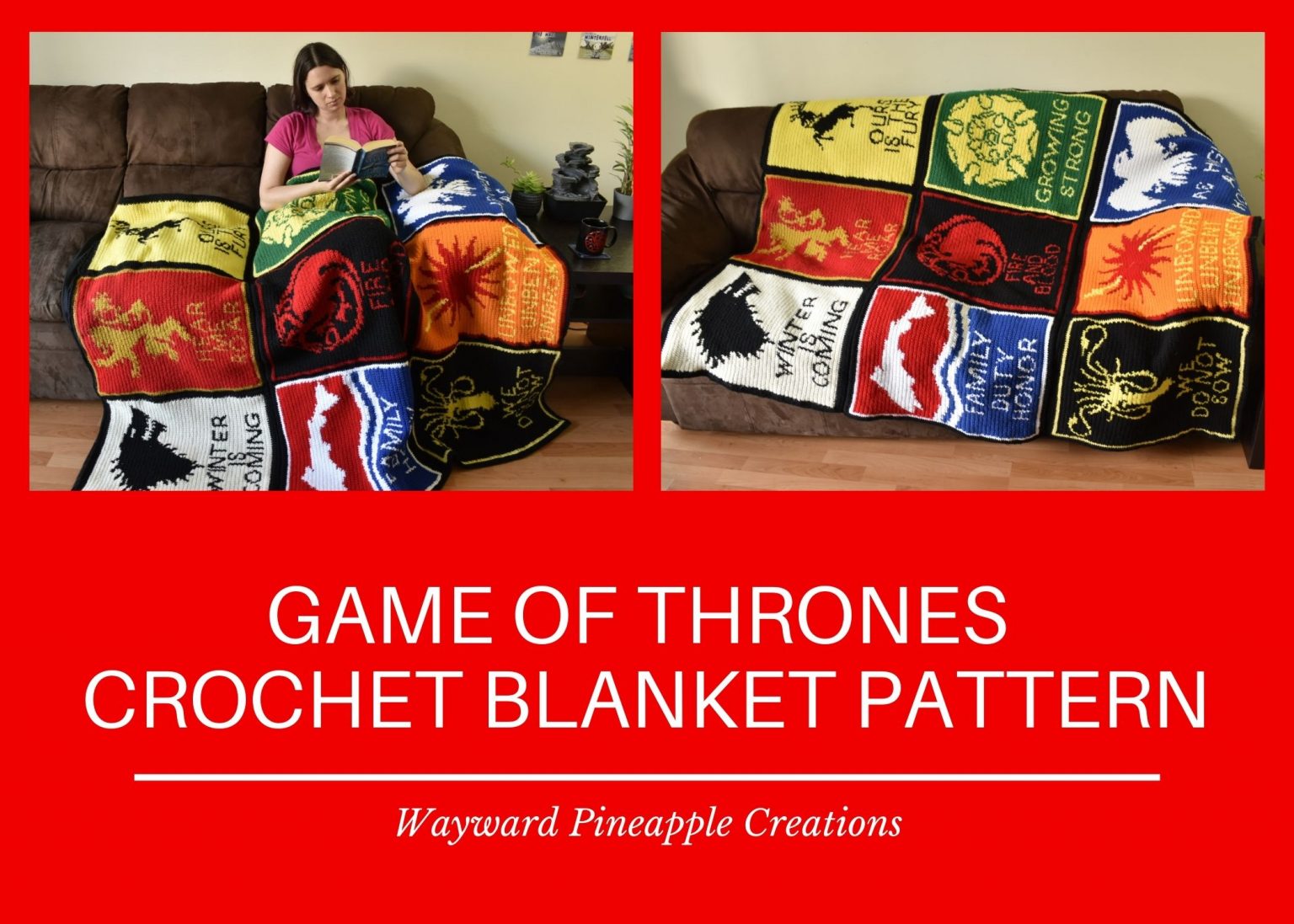 Free Pattern: Game of Thrones Crochet Blanket - Wayward Pineapple Creations