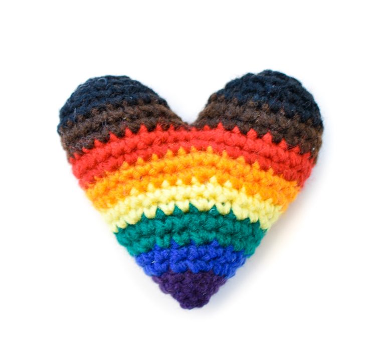 Pride Flag Hearts Amigurumi Pattern - Wayward Pineapple Creations