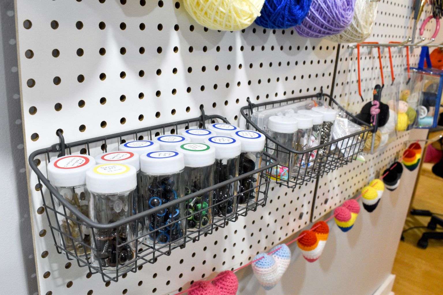 Organize Your Yarn with this Awesome Pegboard Yarn & Craft Wall ...