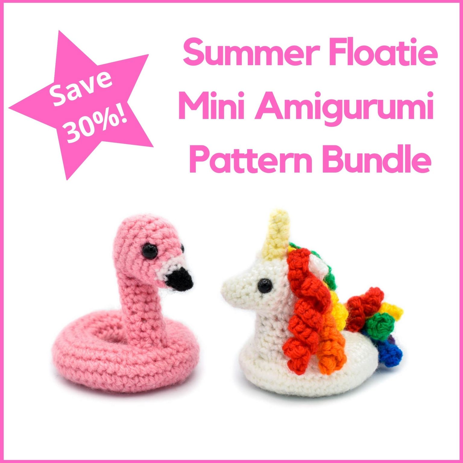 Free Pattern: Mini Flamingo Floatie Amigurumi - Wayward Pineapple Creations